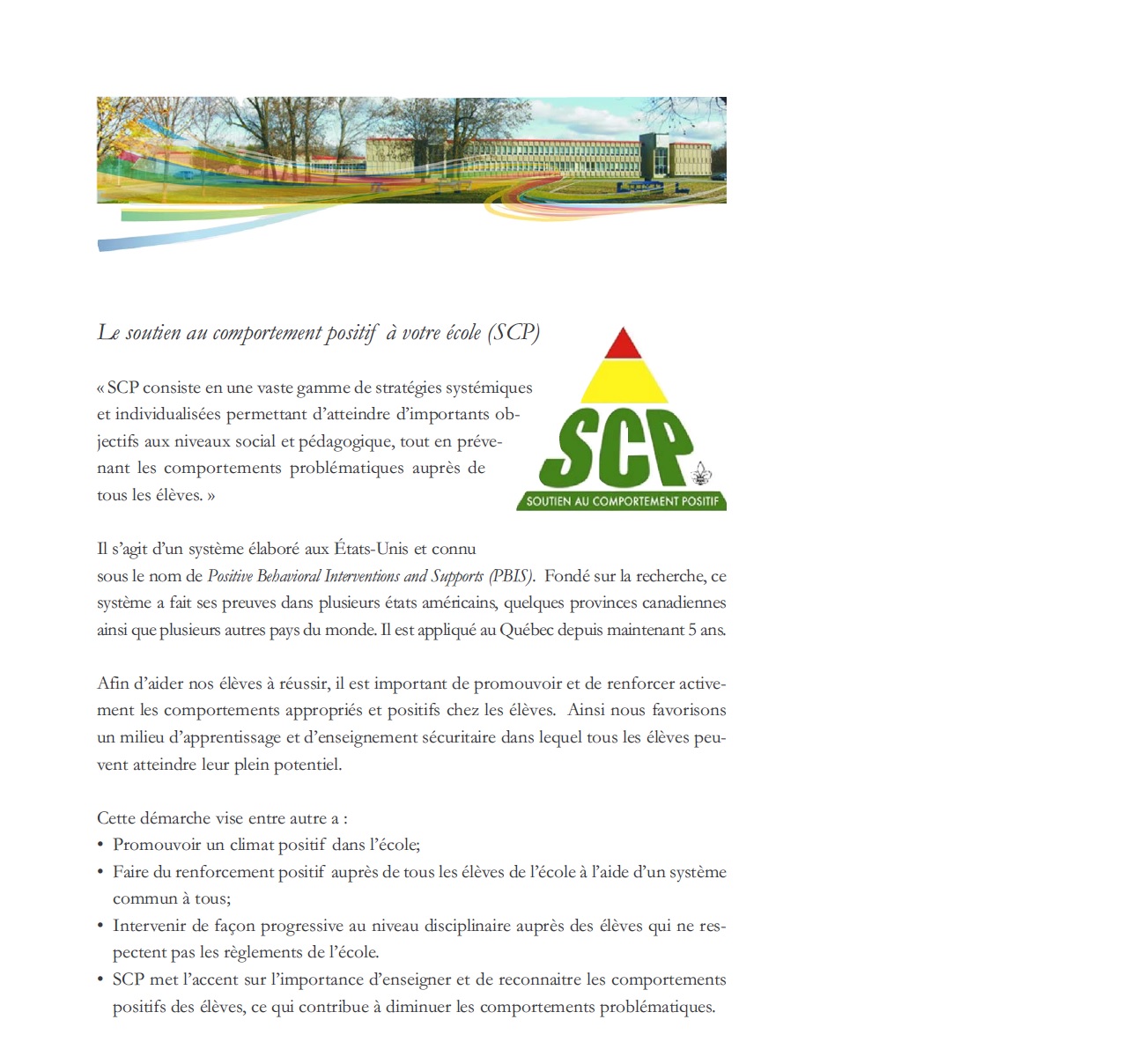 Le SCP à l’école secondaire Arthur-Pigeon | Le Soutien au Comportement ...